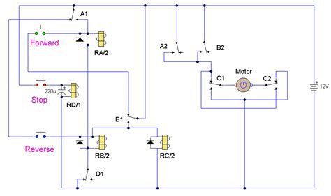 Dc Motor Reversing Circuit Circuit Diagrams Schematics Electronic Projects