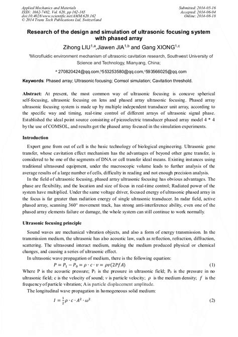 Research Of The Design And Simulation Of Ultrasonic Focusing System