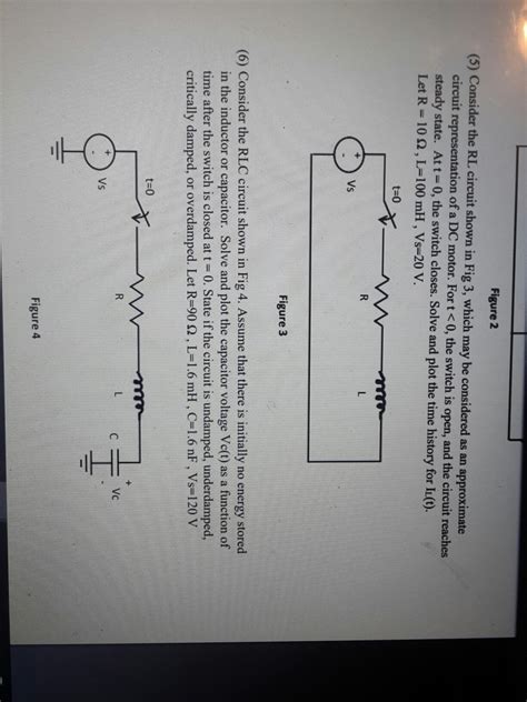 Solved Figure 2 5 Consider The Rl Circuit Shown In Fig 3