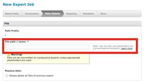 Does Datameer Support Dynamic Directory Creation Based On The Date