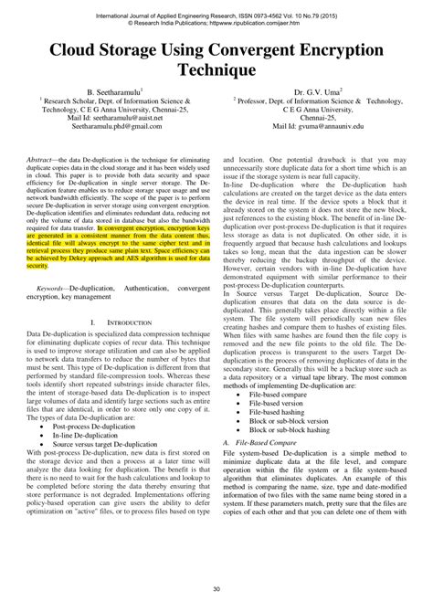 pdf cloud storage using convergent encryption technique