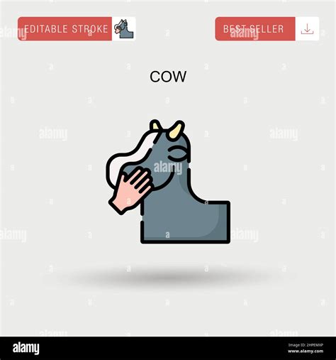 Cow Simple Vector Icon Stock Vector Image And Art Alamy