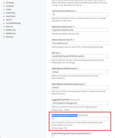 Time Out And Auto Logout Settings For Portal Users