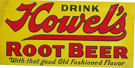 Drink Howels Root Beer Embossed Tin Sign