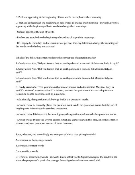 SOLUTION Ati Teas Practice Test English And Language Usage Questions And Answers Studypool