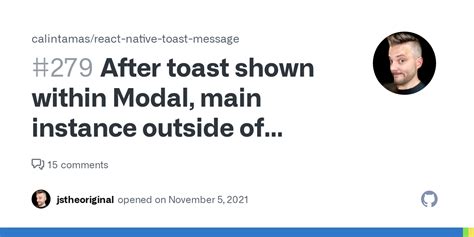 After Toast Shown Within Modal Main Instance Outside Of Modal Doesnt Work Anymore · Issue 279