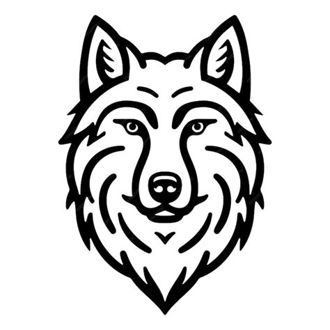 Premium Vector Wolf Head Logo Symbol Outline Vector Illustration