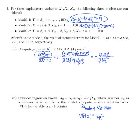 Solved For Three Explanatory Variables X1x2x3 ﻿the