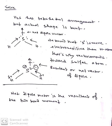 [solved] How To Draw The Net Dipole Arrows For H2s And Which Ones Are
