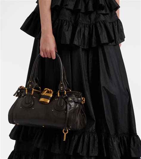 Paddington Small Leather Shoulder Bag In Brown Chloe Mytheresa