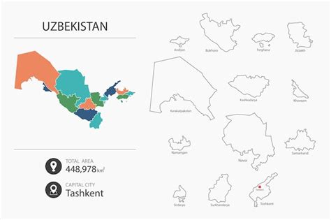 Карта узбекистана раскраска