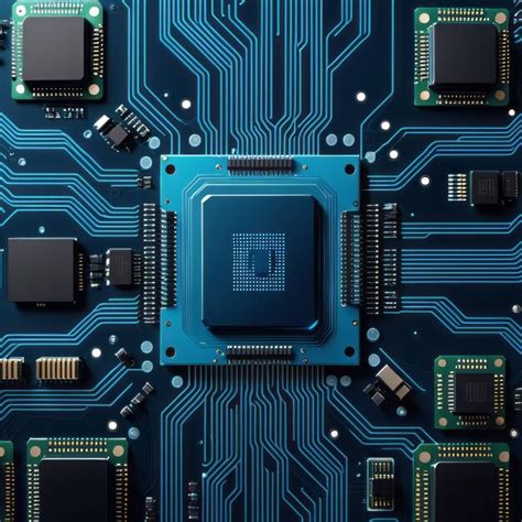 Premium Ai Image Advanced Technology Visualization Circuit Board Cpu
