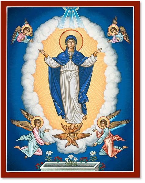 The Assumption Of The Virgin Mary Icon Virgin Mary Iconography The