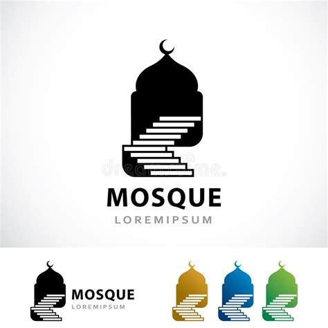 Simple Mosque Logo Design Template Stock Vector Illustration Of
