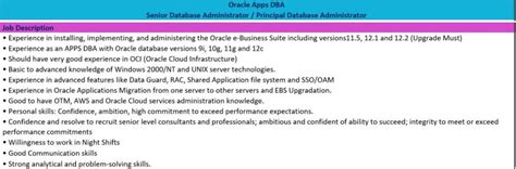 Rajesh P On Linkedin Oracle Apps Dba Opening In My Company Please Find The Job Description And…