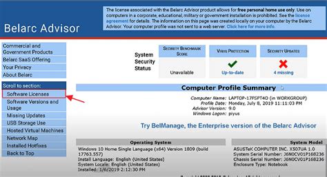 Find Product Key Via Belarc Advisor