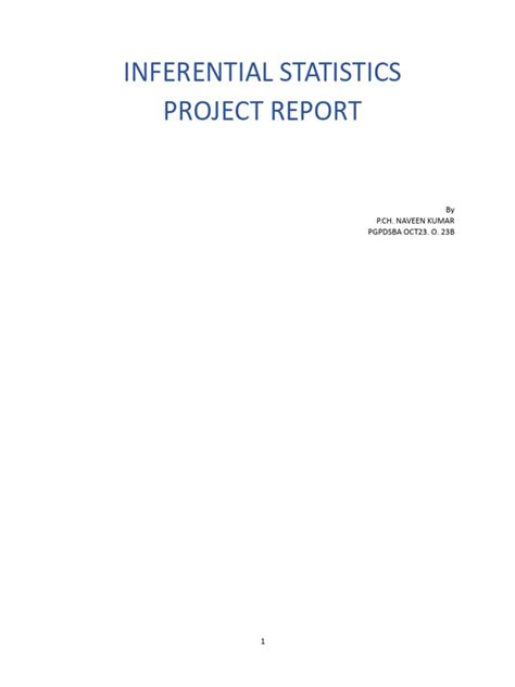 Naveen Kumar Inferential Statistics Pdf Multiple Comparisons Problem P Value