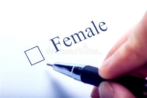 Female Checkbox With A Cross On White Paper With Pen Checklist Concept Stock Image Image Of