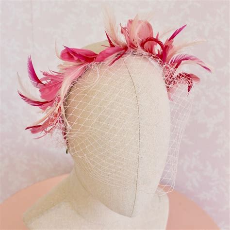 Diadema De Plumas Rosadas Deflorenflortocados