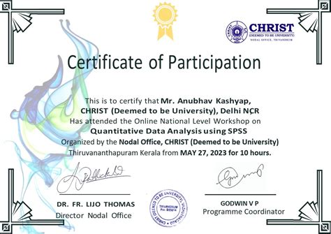 Completed Quantitative Data Analysis Course With Spss Anubhav Kashyap Posted On The Topic