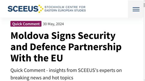 Andreas Umland On Linkedin Jakob Hedenskog The New Security And Partnership Between Moldova