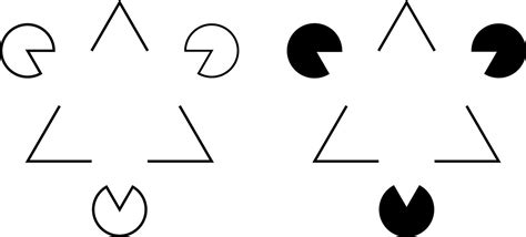 Triangle Illusory Contours Or Subjective Contours 38086032 Vector Art At Vecteezy