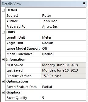 Details View In Modeling Mode