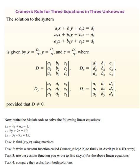 solved in linear algebra cramer s rule is an explicit