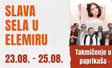 Najava Sedmodnevne Seoske Slave U Elemiru Aleksandra Mladenović I Grupa Galija [kompletan