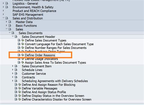 Configuring Sales Order Reasons Within Sap