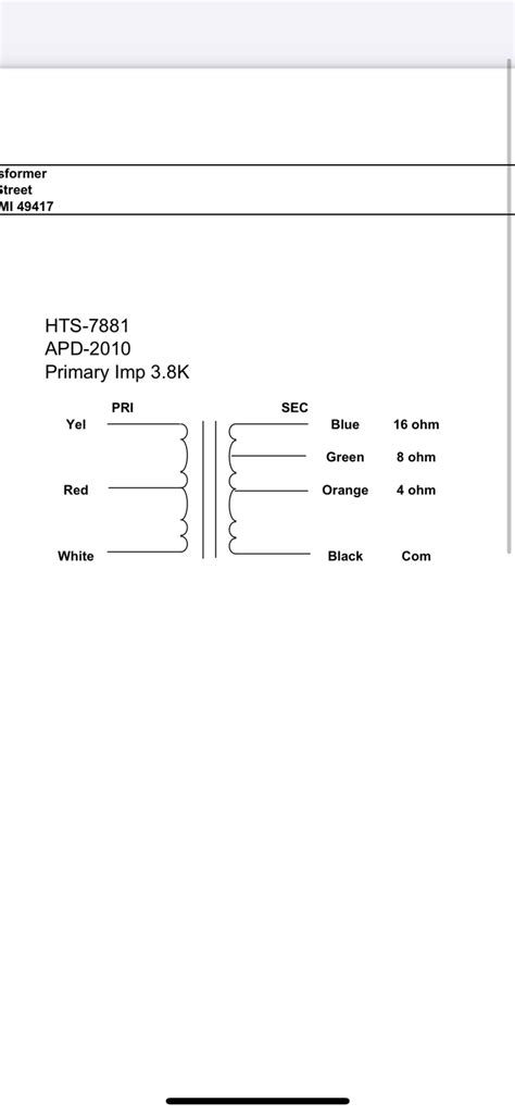 Matchless 15 Output Transformer 120v Apd 2010h Amp Parts Direct
