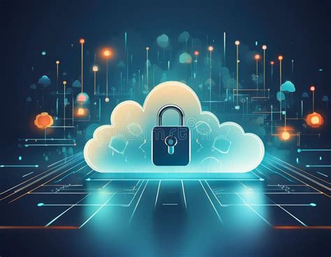 Digital Clock Cloud Computing With Secure Data Transfer Cybersecurity And Advanced Network