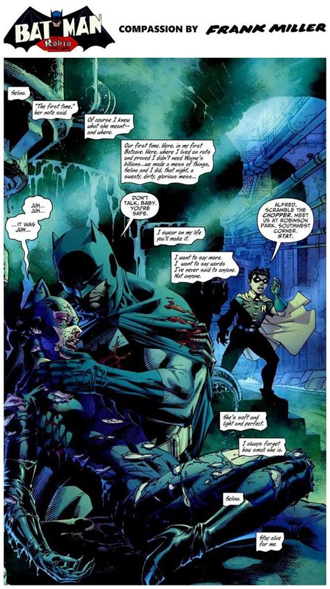 Batman Compassion By Frank Miller Batman And Catwoman Batman Love