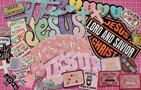 Religious Patches Scratch Decor