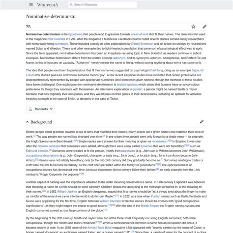 Nominative Determinism Wikipedia — Arena