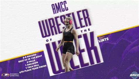 Zoey Lints Named Conference Wrestler Of The Week For Elmira College