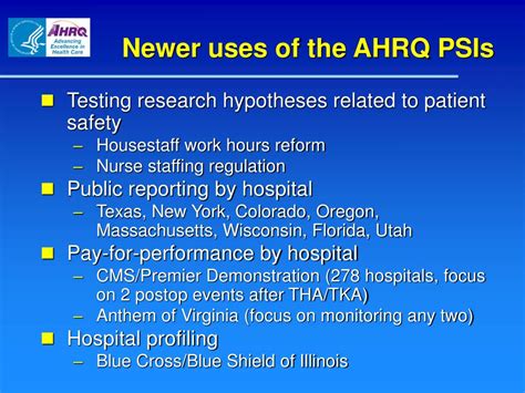 Ppt Assessing Patient Safety Through Administrative Data Adapting And Improving Existing