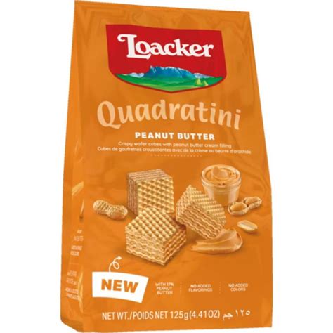 Loacker Quadratini Wafers Peanut Butter 125g Woolworths