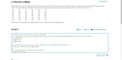 Solved I Need A Script Answer For MATLAB With The Needed Chegg