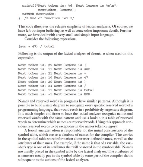 Convert The Lexical Analyzer Which Is Written In C Given Get 2