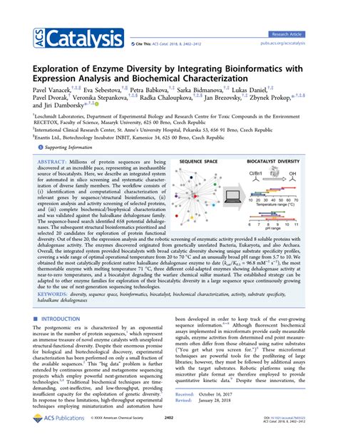 Pdf Exploration Of Enzyme Diversity By Integrating Bioinformatics