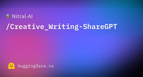 Nitral AI Creative Writing ShareGPT At Main