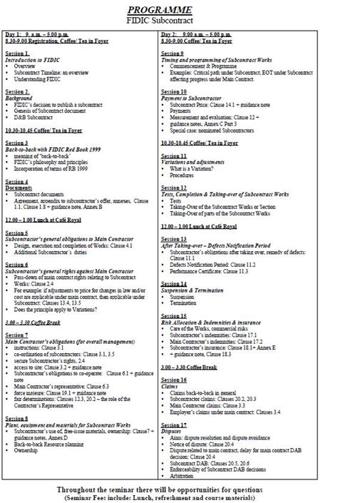 Fidic Fidicnestor Fidic Subcontract Copenhagen Denmark