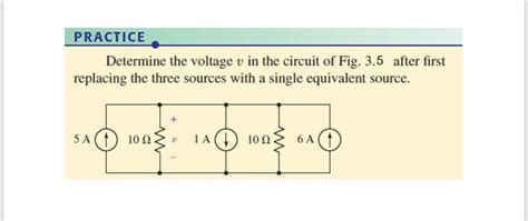 Answered PRACTICE Determine The Voltage V In The Bartleby
