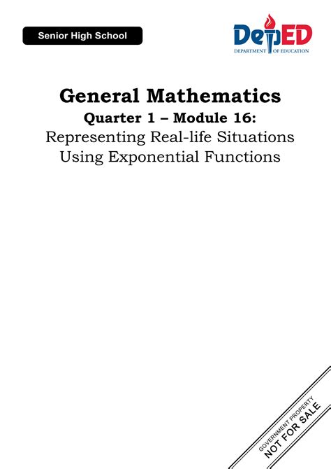 Solution Genmath11 Q1 Mod16 Representing Real Life Situations Using