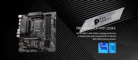 Msi Pro B M A Wifi Ddr M Atx Gaming Motherboard Intel Th Th Gen Processor Combo