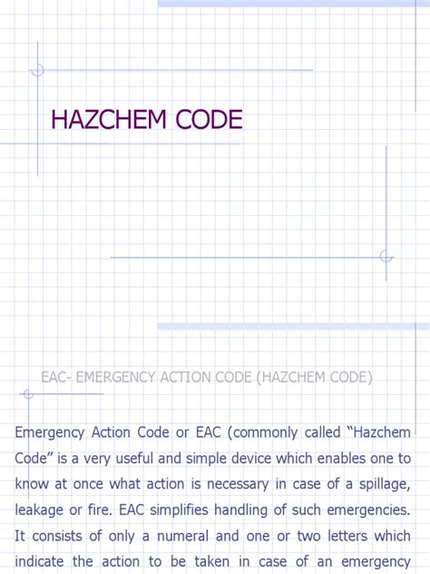 1 8 Hazchem Code Pdf Emergency Management Public Safety
