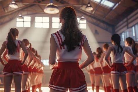 School Cheer Practice Premium Ai Generated Image