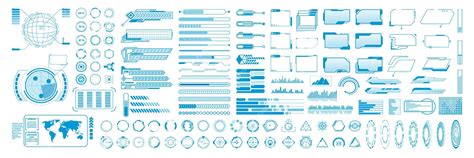 Premium Vector Mega Set Futuristic Hud Elements Futuristic Virtual Graphic Touch User
