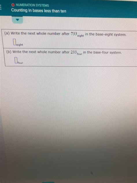 Solved O Numeration Systems Counting In Bases Less Than Ten